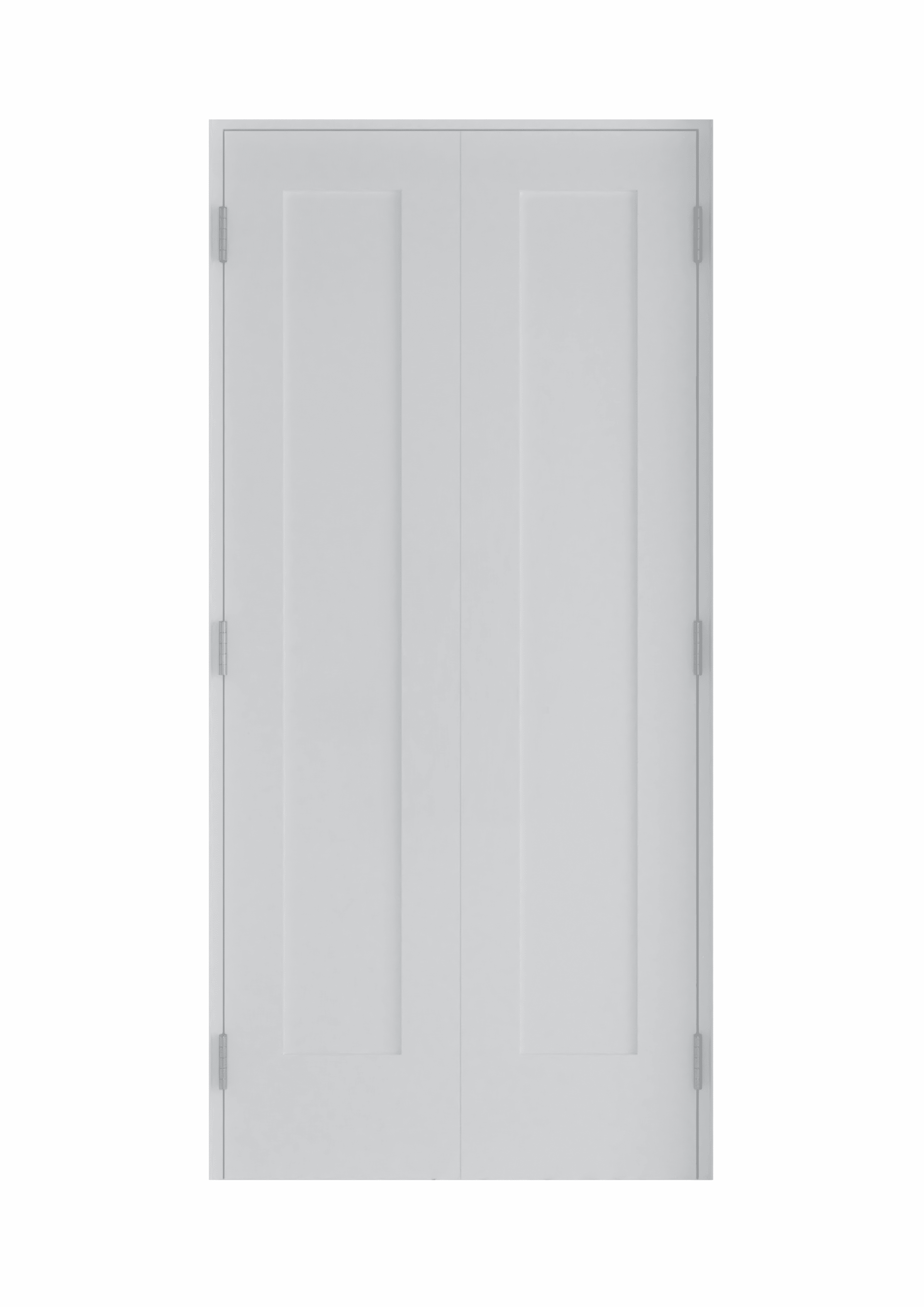 RESO 44x80 in. Solid Core Primed White Shaker-Style Double Prehung ...