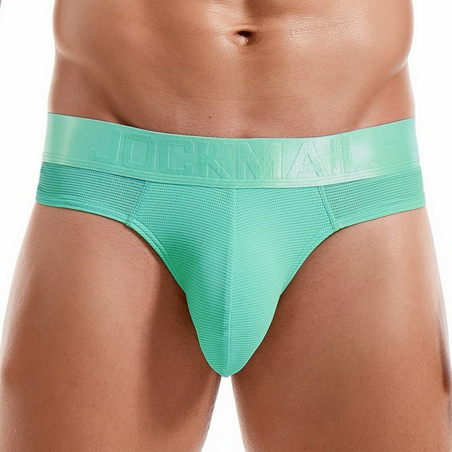 Biziza Mens Briefs Light Blue Underwear Compression Plus Size Athletic