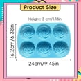 6 Cavity Rose Silicone Mold - For Candles, Soap Making, Heat & Cold ...