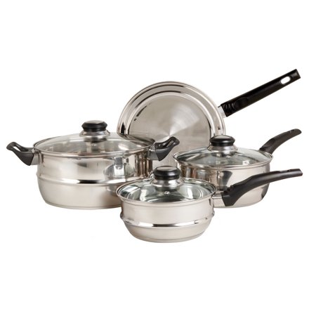 Gibson Sunbeam Ridgeline Stainless Steel 7-Piece Cookware Set - Walmart.com