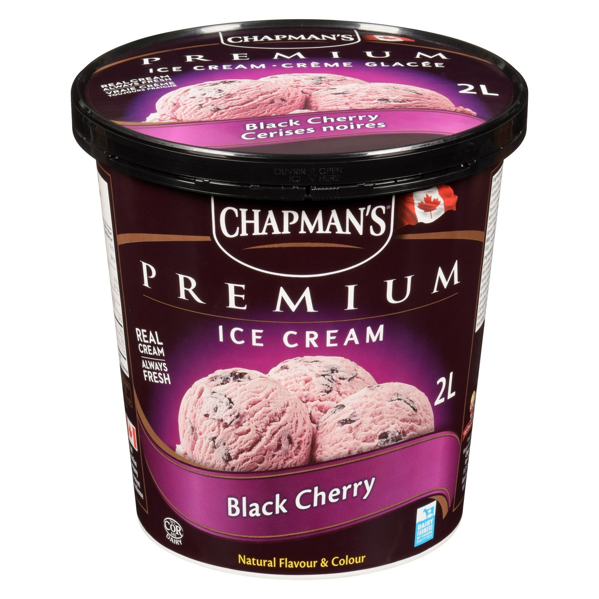 Chapman's Premium Black Cherry Ice Cream in a 2L Tub, 2L - Walmart.ca