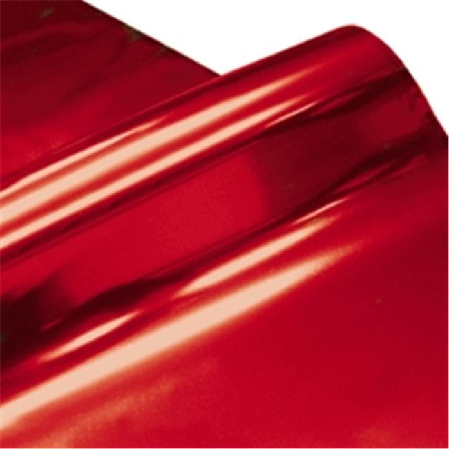 Cindus 78694 30 in. x 5 ft. Cellophane Wrap Roll - Metallic Red ...