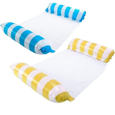 Inflatable Pool Floats for Adults 2 Packs Pool Floats with a Manual Air ...