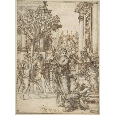 The Triumph of Nature Over Art (design for an engraving of De Florum ...
