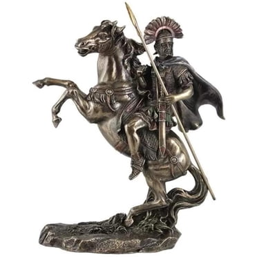 11" Aphrodite with Doves Standing on Sea Shell Statue, Bronze Color ...