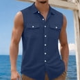 BangWanChi Men's Solid Color Vintage Fashionable Pocket Button Leisure ...