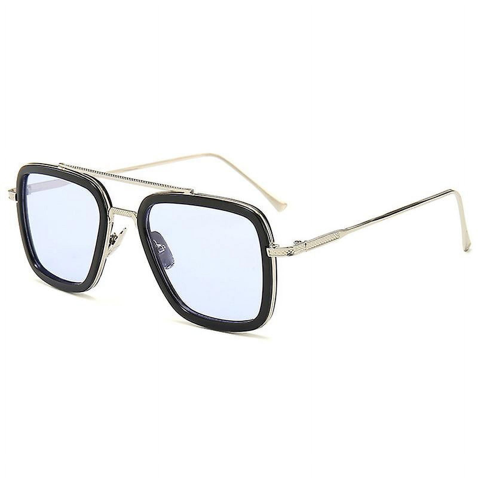 Tony-stark Edith Avengers Iron-man Sunglasses Retro Square Glasses ...