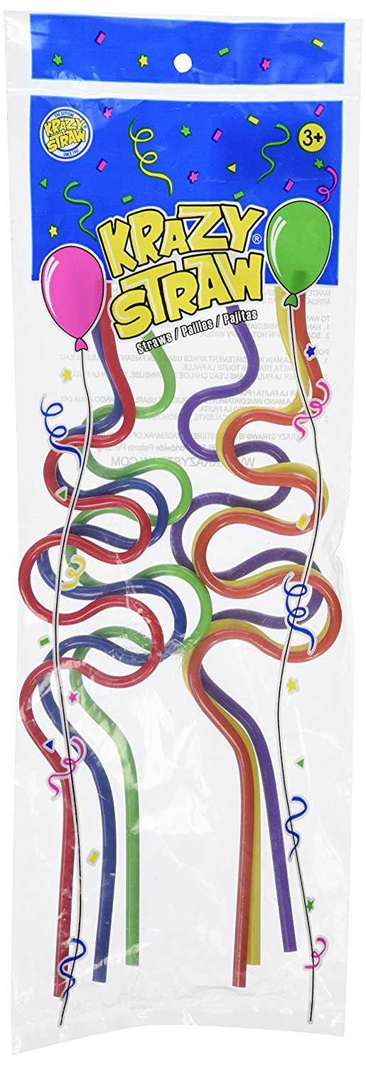 Krazy Straws 6 Colorful Straws for Kids - Walmart.com