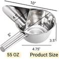 2 Pack 55 OZ Metal Ice Scoop, Large Stainless Steel Scooper, Heavy-Duty ...