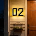 1PCS 9 Inch Solar Lighted Numbers for Outside, Waterproof LED ...