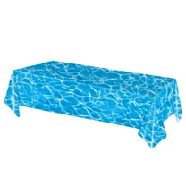 Ocean Waves Plastic Tablecloth Blue Water Print Table Cover Ocean ...