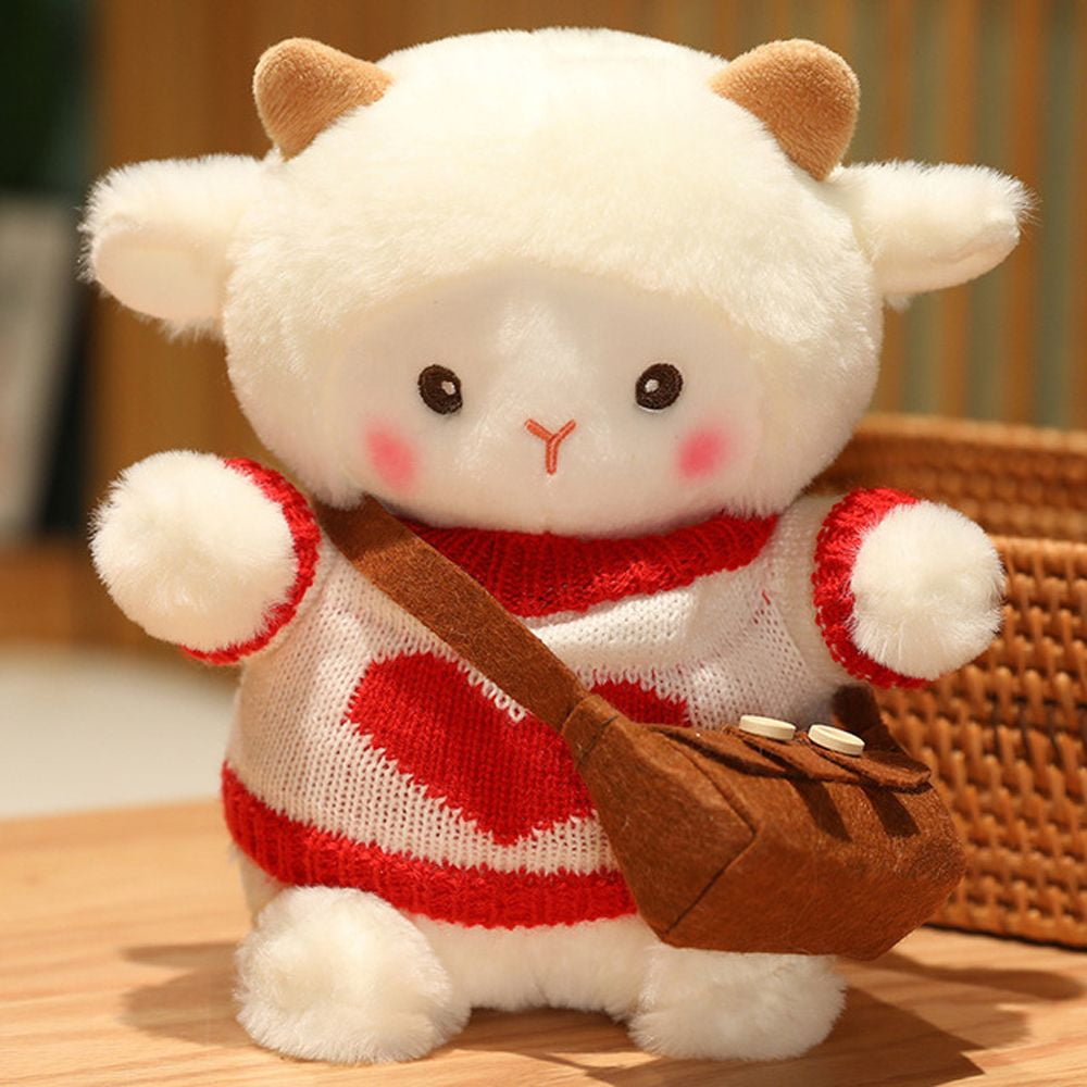 Lovely Cute Cartoon Doll With Crossbody Bag Wears Clothes Sheep Animal ...