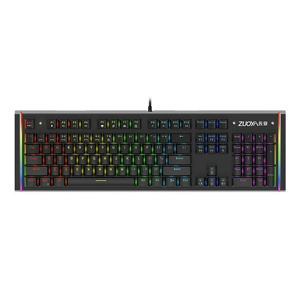 Gaming Mechanical Keyboard Cool RGB Backlight 104 Keys Glow for PC ...