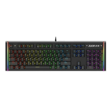 Gaming Mechanical Keyboard, Cool RGB Backlight 104 Keys Wired Keyboard ...
