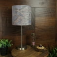 Zeckos Decorative Treasure Map Brushed Nickel Accent Lamp Coastal ...