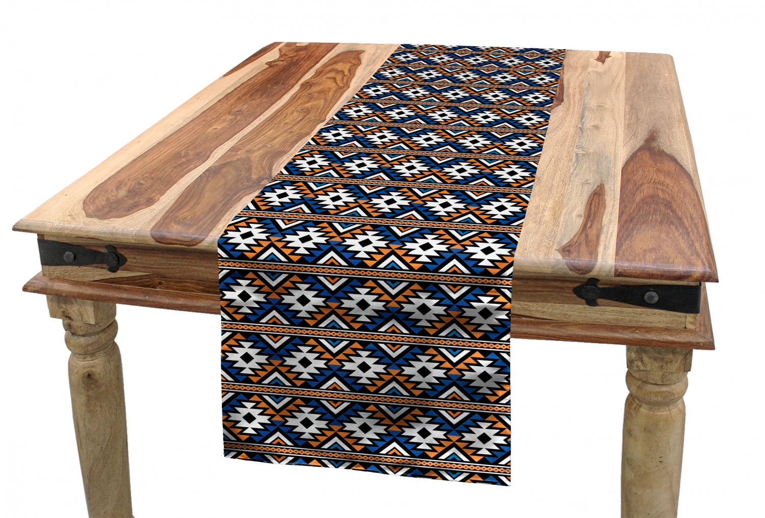 Boho Table Runner, Borders Seamless Geometrical Pattern in Boho Art ...