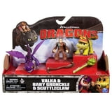 DreamWorks Dragons Valka & Scuttleclaw with Baby Gronckle Action Toy ...