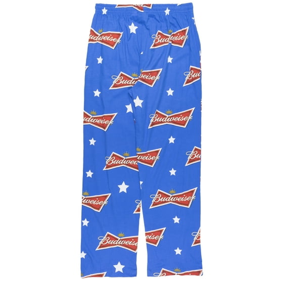 BUDWEISER - Budweiser Beer Pajama Pants Mens Sleepwear Blue - Walmart.com