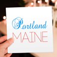 3drose, Portland, Maine Blue, Red Text. Patriotic Home Town Design on ...