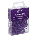 JAM Paper Standard Paper Clips, Purple, 100/Pack, Small 1 in - Walmart.com