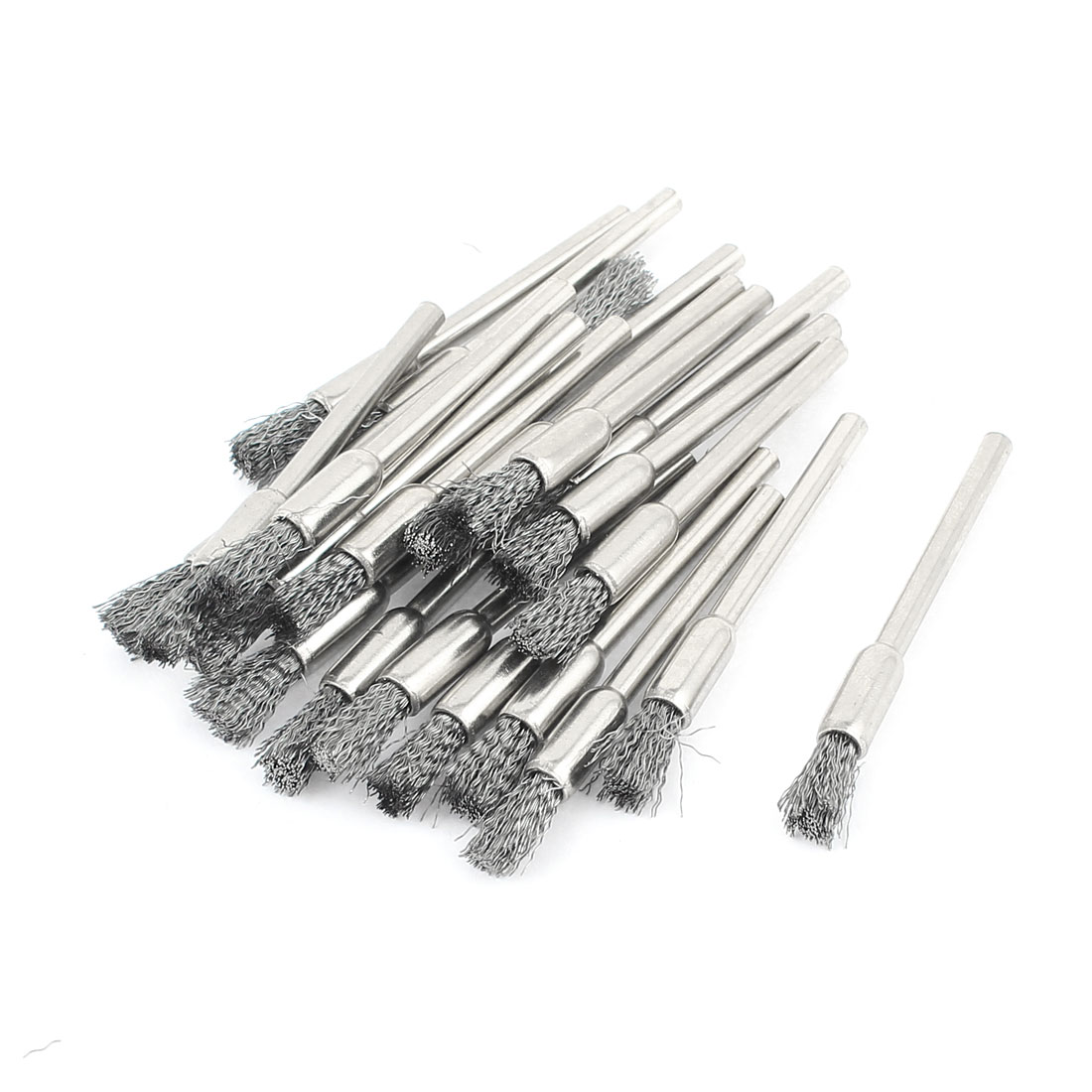 22 Pieces 1/8" Shank Gray Wire Pen Brush Polishing Buffing Polisher ...