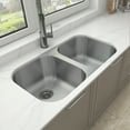 Sinber 32" x 18" x 9" Undermount Double Bowl Kitchen Sink with 18 Gauge ...