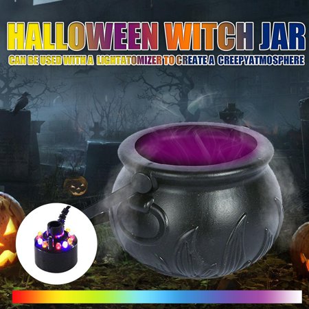 Wanan-halloween Cauldron Smoke Fog- Led Machine Witch Cauldron ...