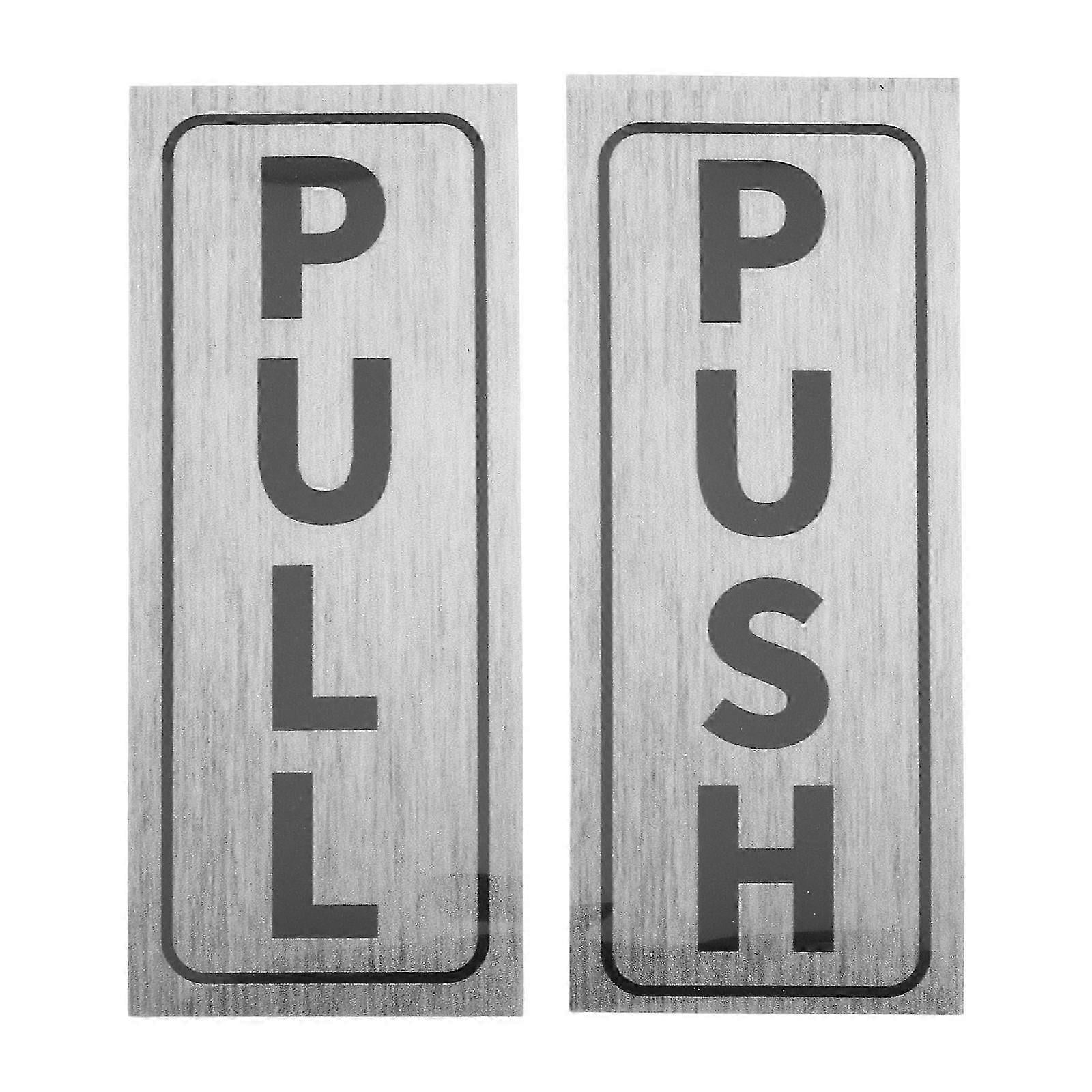 Push Pull Door Sign Self Stick Signs 12.00X5.00X0.30CM Modern Design ...