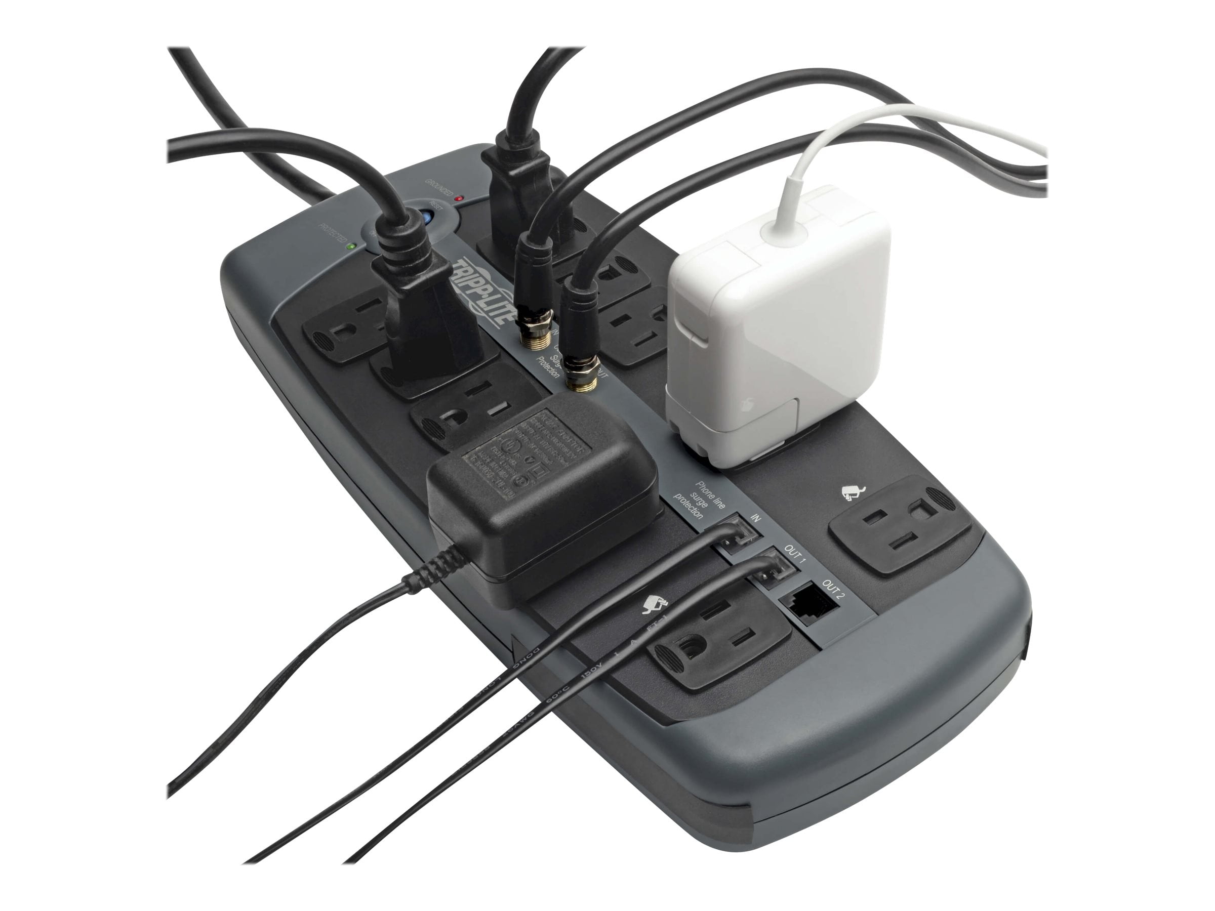 Tripp Lite 10-Outlet Surge Suppressor With Coaxial And Telephone ...