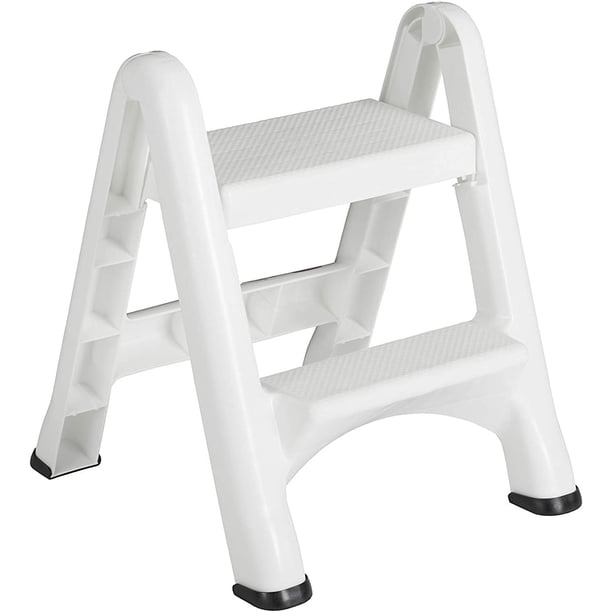 Rubbermaid Two-Step Folding Foot Stool, Small Step Stool, Step Stool ...