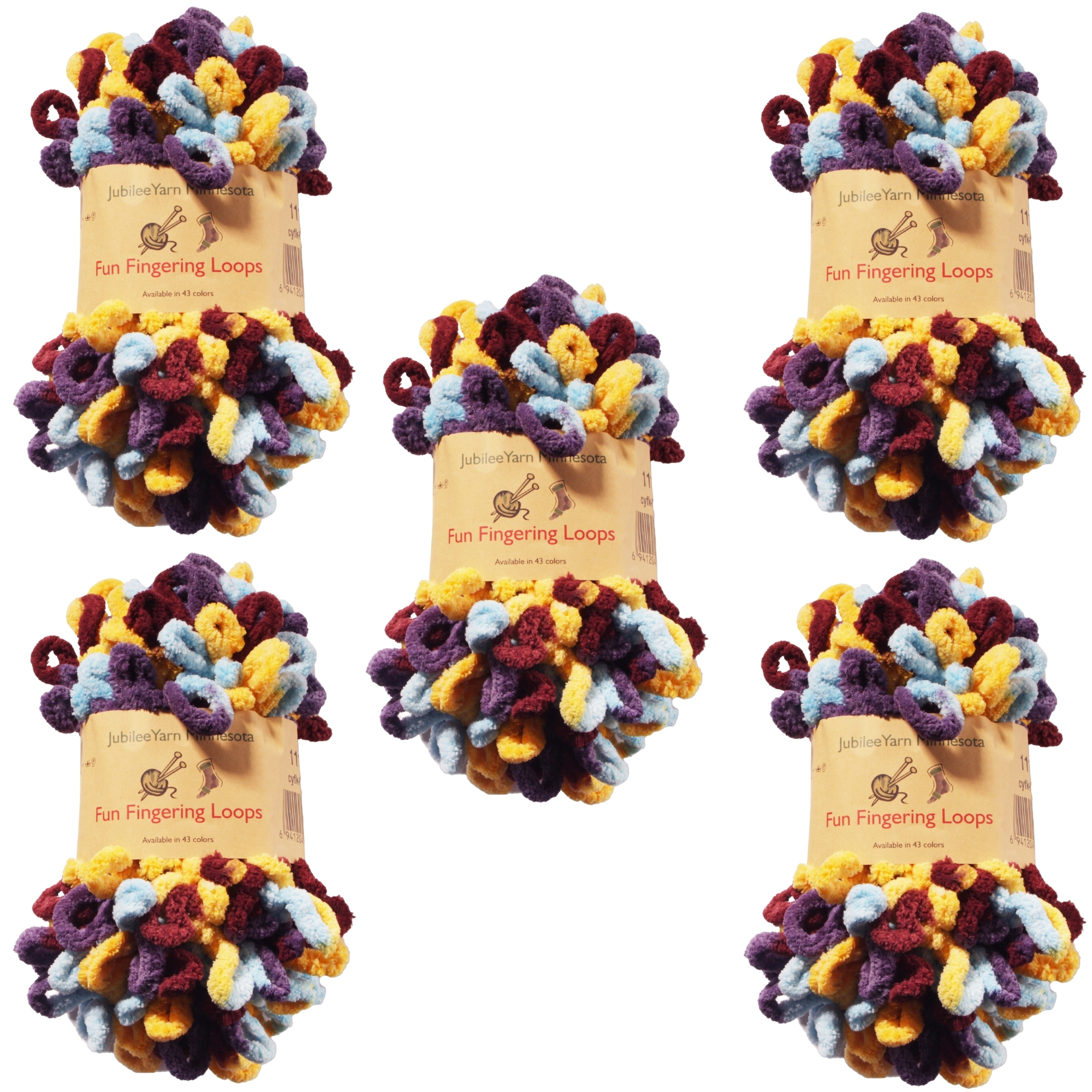 JubileeYarn Fun Finger Loops Yarn - Polyester Jumbo Loop Yarn - 100g ...