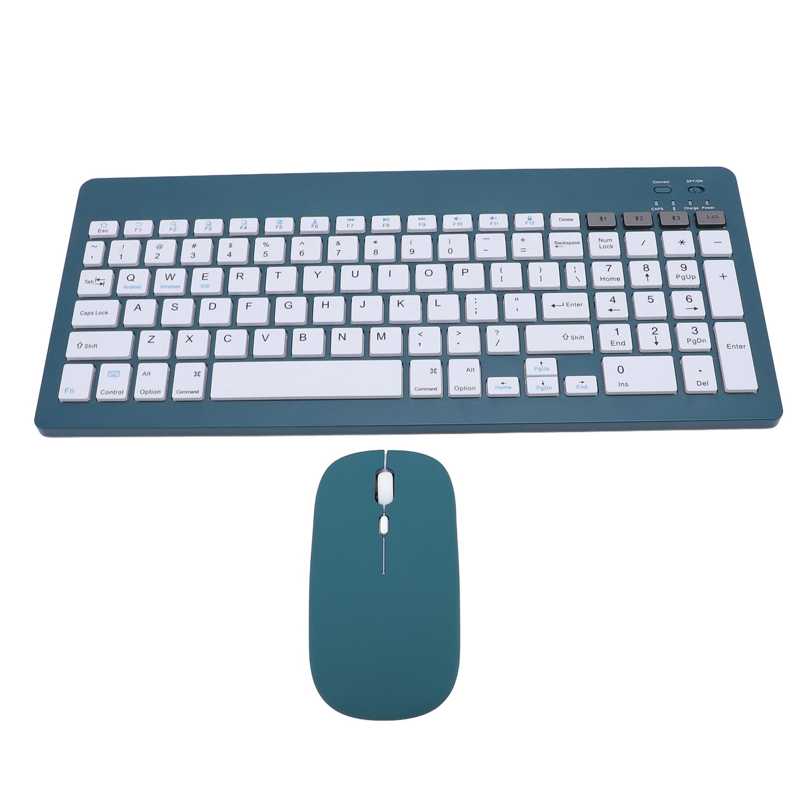 Wireless Keyboard and Mouse Set,2.4G Wireless Dual Mode Rechargeable ...