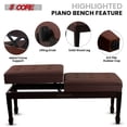 Duet Piano Bench with Storage – Adjustable Height (19"-23") Solid Wood ...