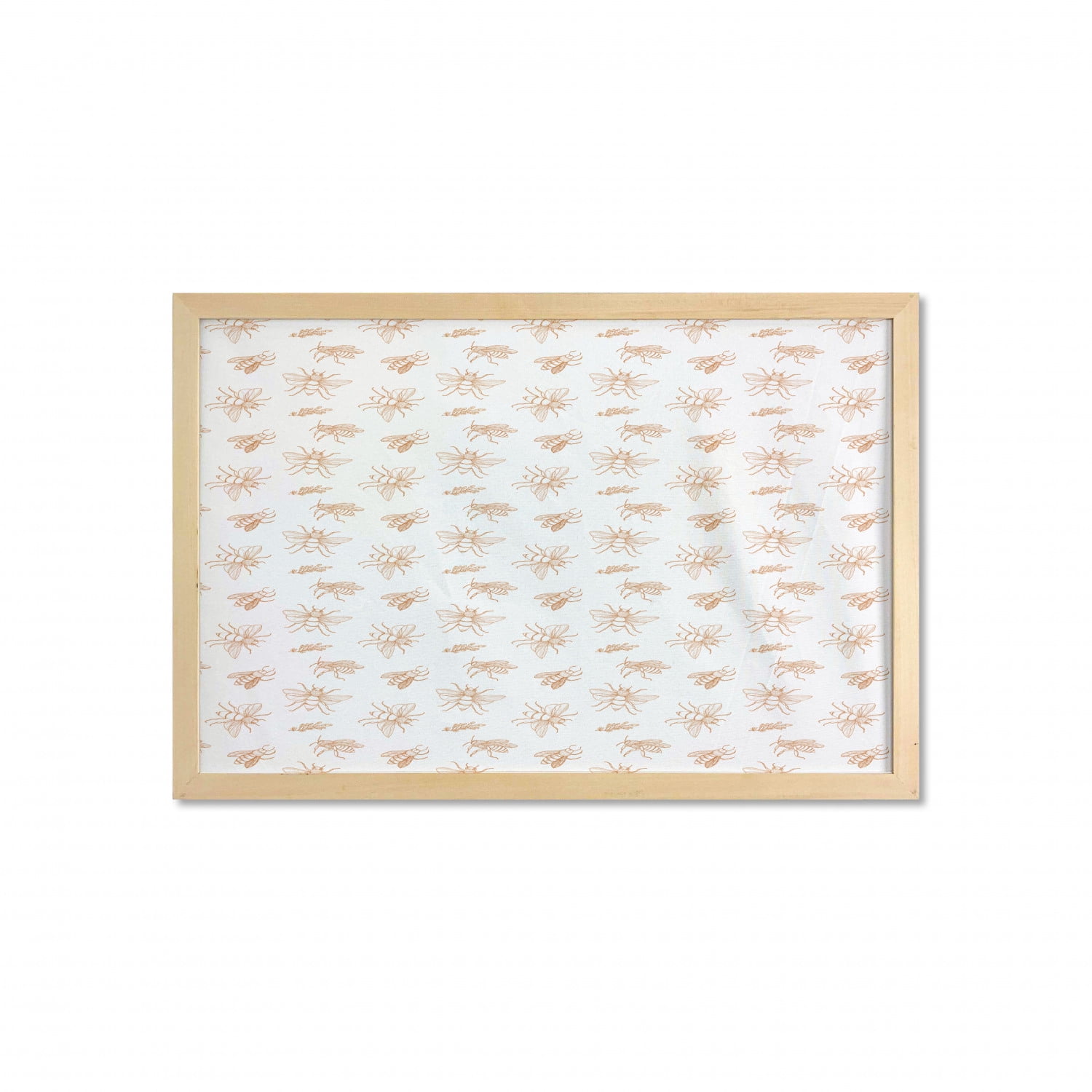 Queen Bee Wall Art with Frame, Outline Illustrations of Honey Bees ...