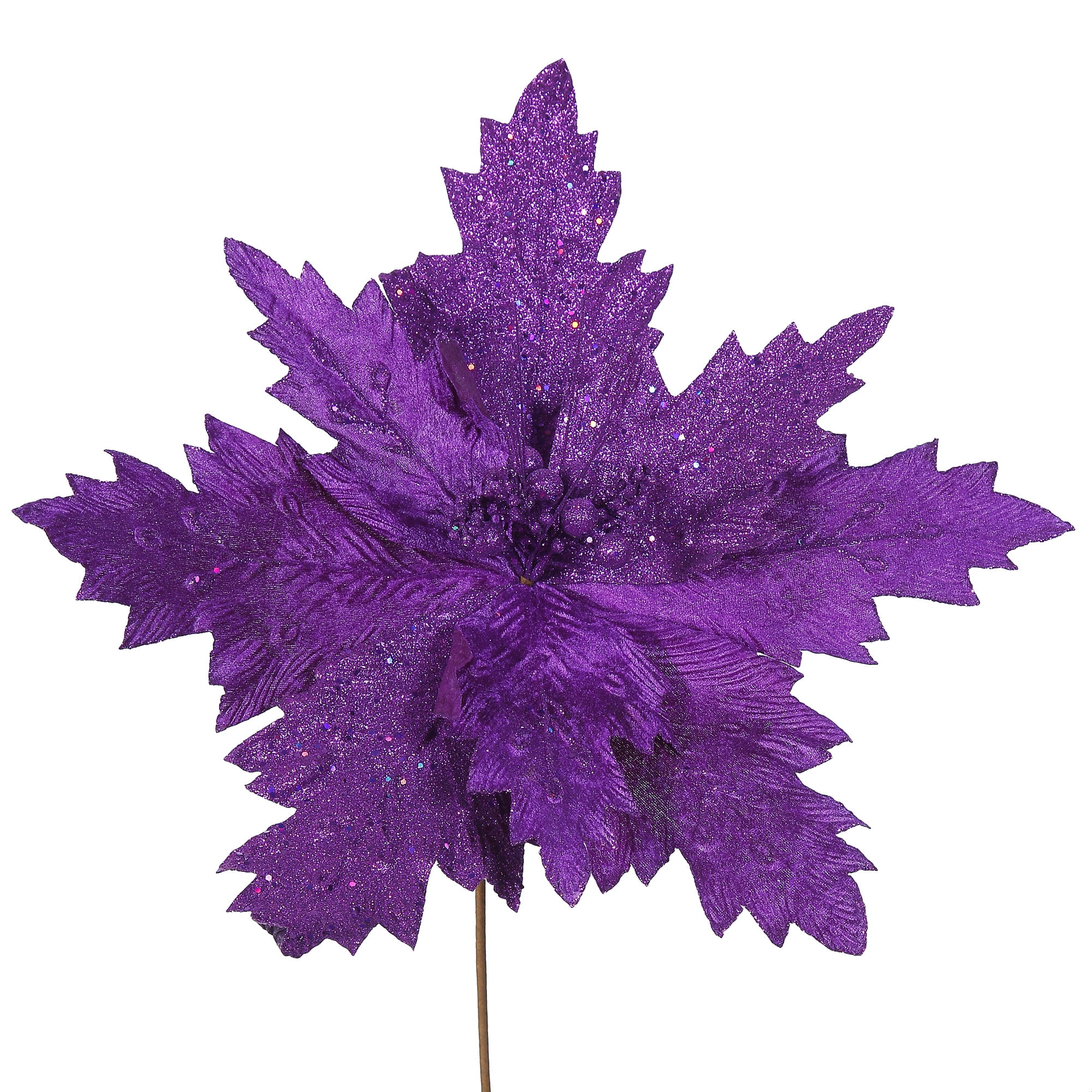 Vickerman 22" Purple Poinsettia, 21" Flower, 6/Bag - Walmart.com