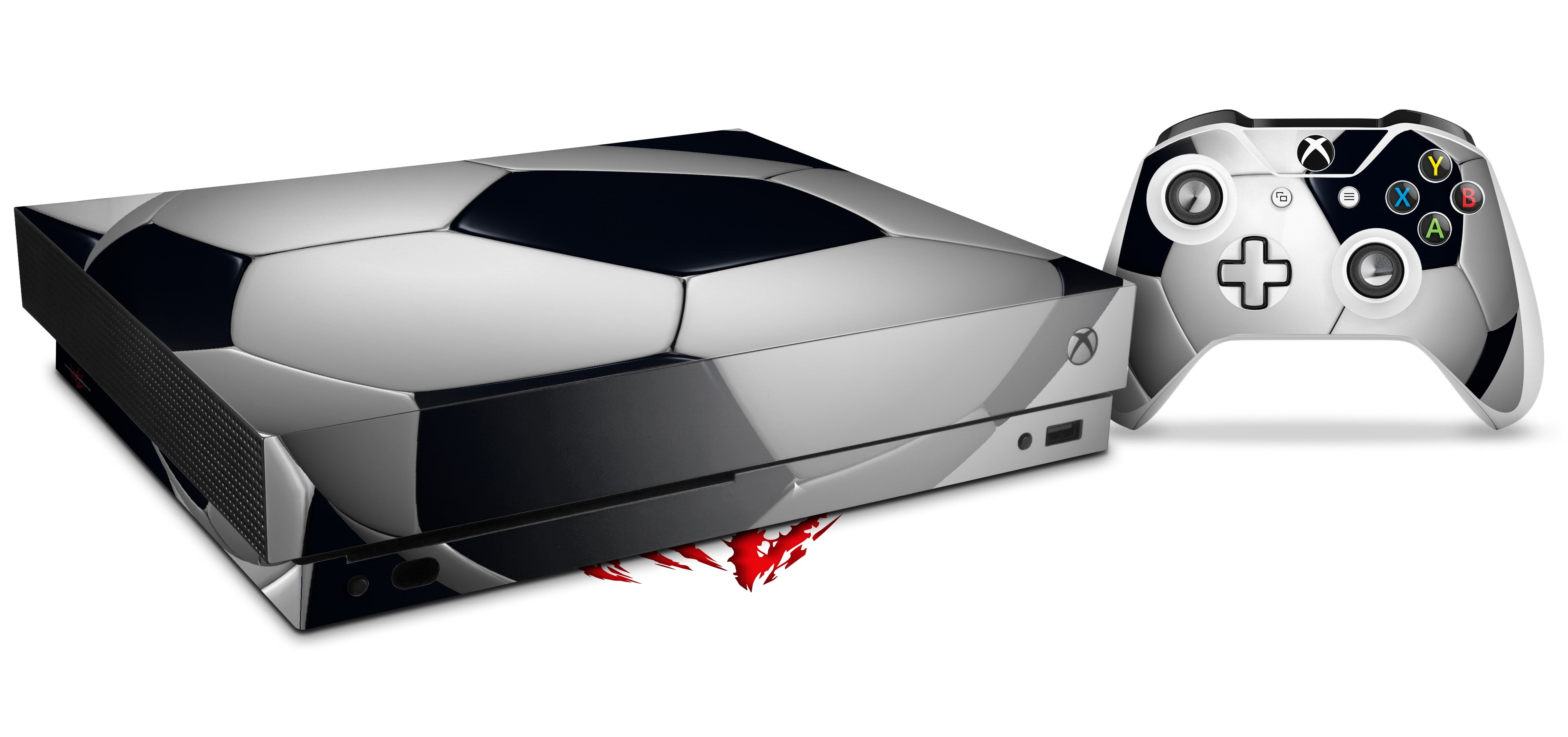 Skin Wrap for XBOX One X Console and Controller Soccer Ball - Walmart.com
