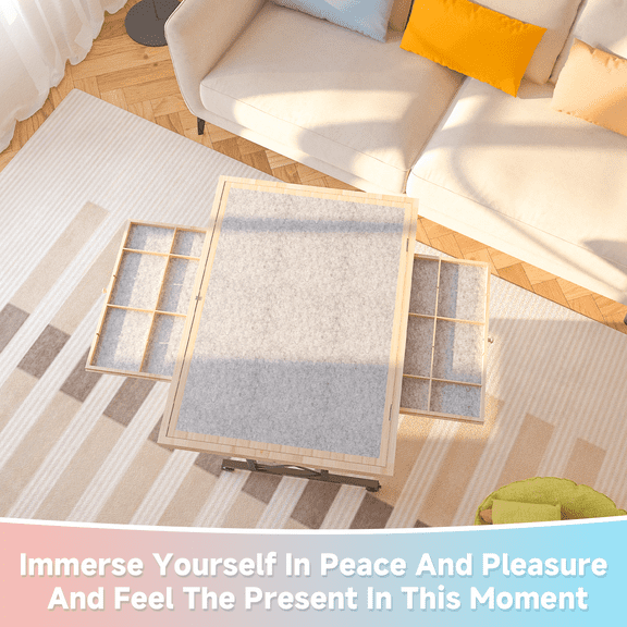 Tilting Puzzle Table with 6 Drawers-1500 Piece,Adjustable Metal Puzzle ...