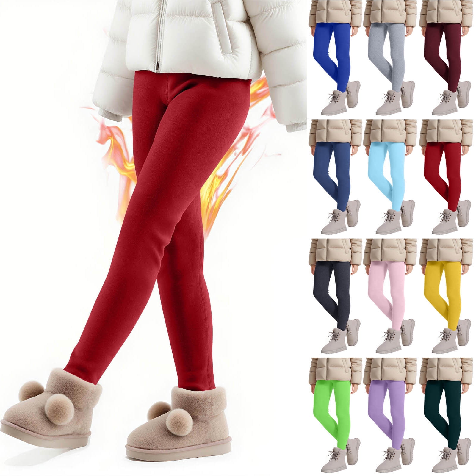 Click here for Mkosplrt Thermal Leggings For Girl Boy 3-13y High... prices