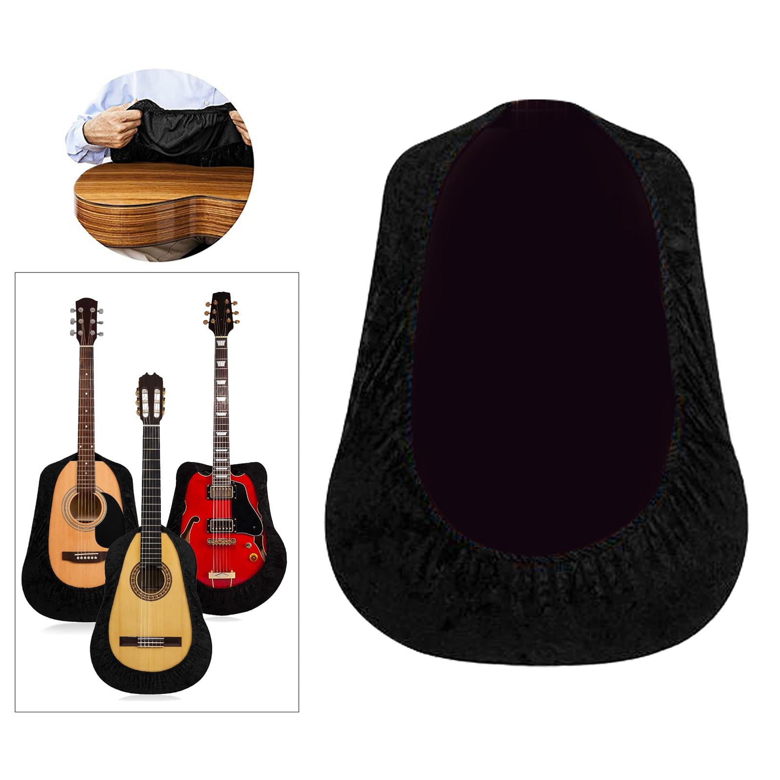 Black Velvet Guitar Lionlar Black Velvet Guitar Dust Cover Protector