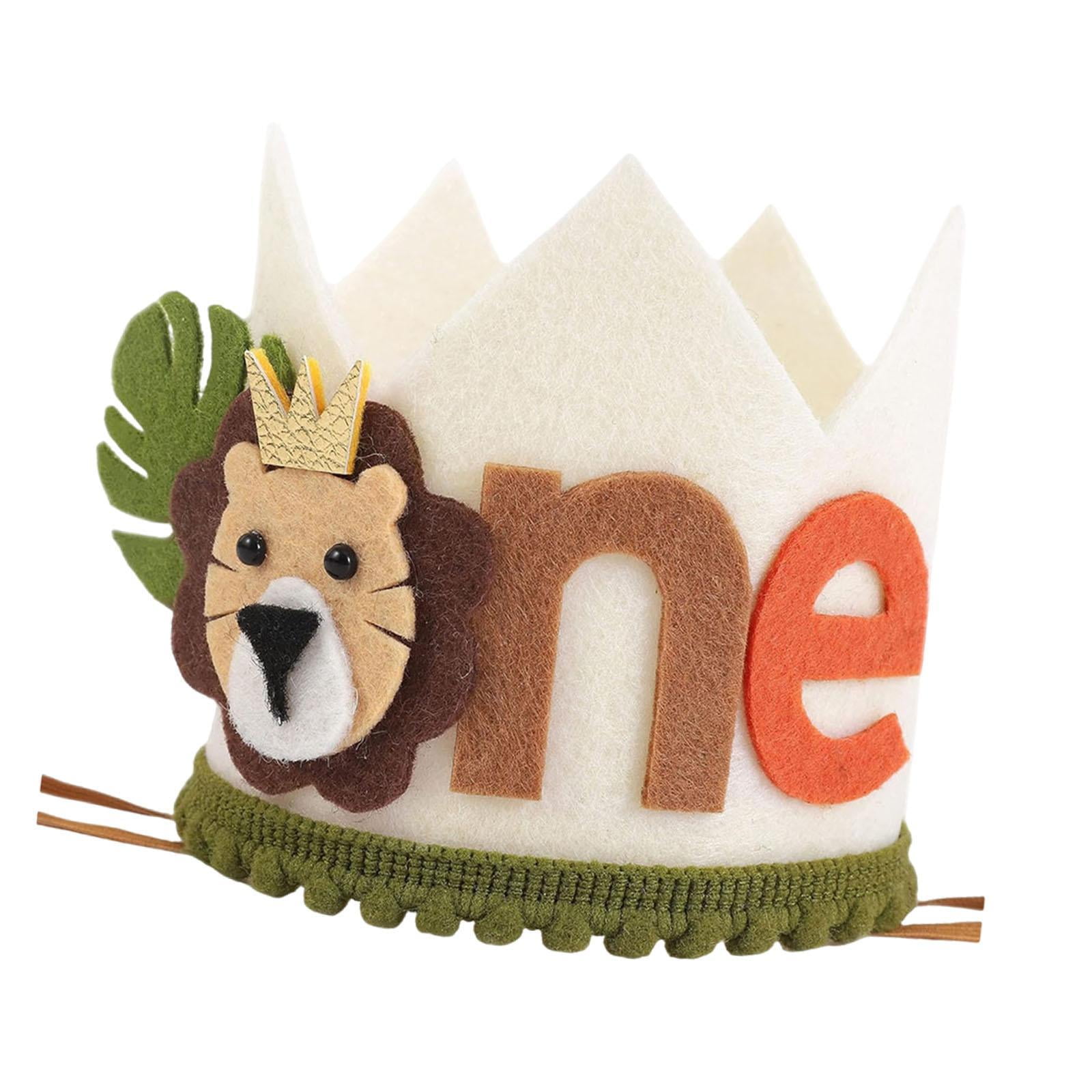 Lion Primer cumpleaños Corona Lion 1er cumpleaños Crown Kids Prom ...