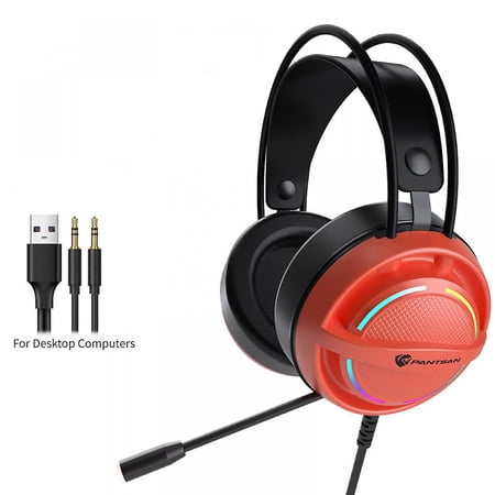 Headset Gaming Headset With Mic Wired Microphone 7.1 Channel Gaming ...