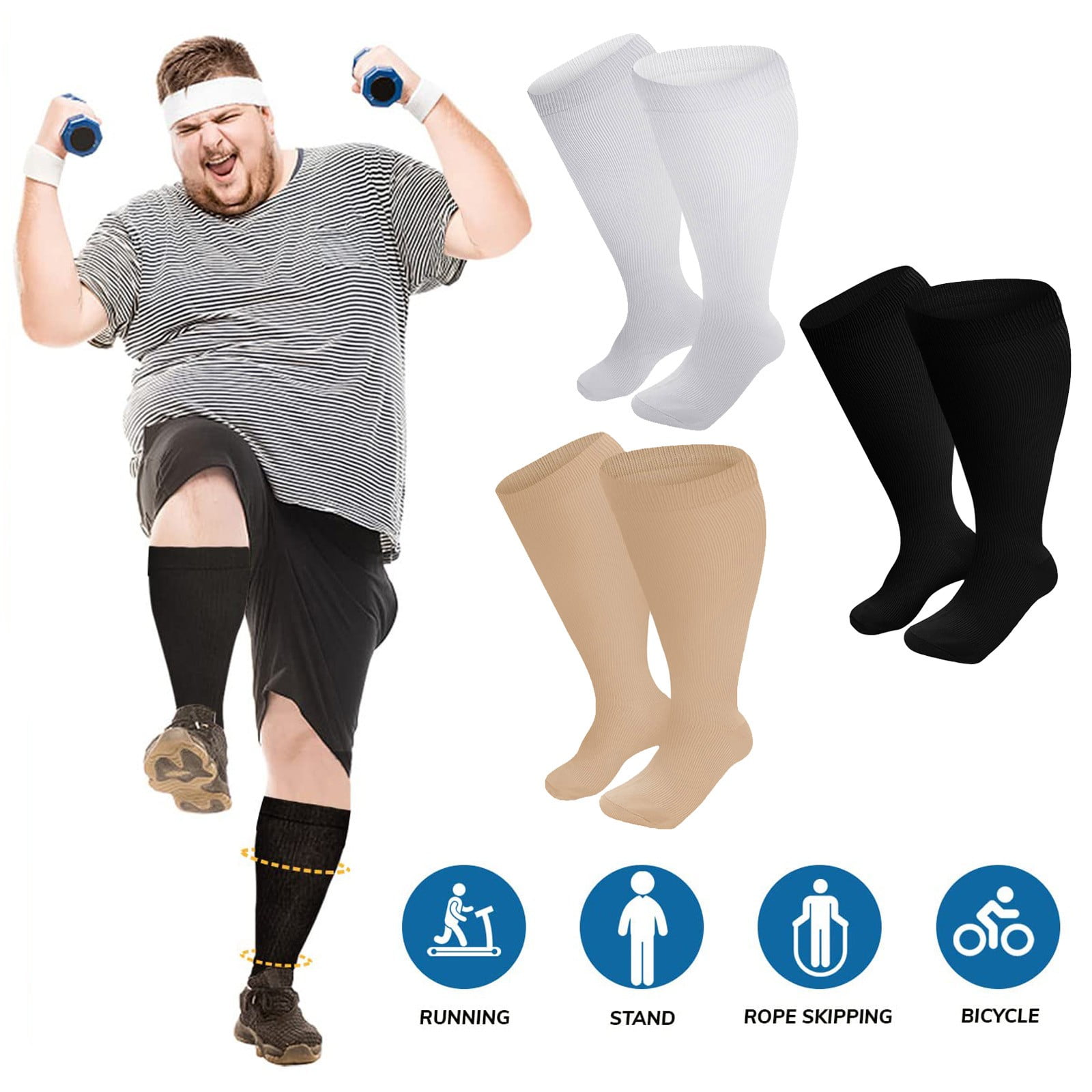 Click here for Baberdicy Plus Size Wide Calf Compression Socks  S... prices