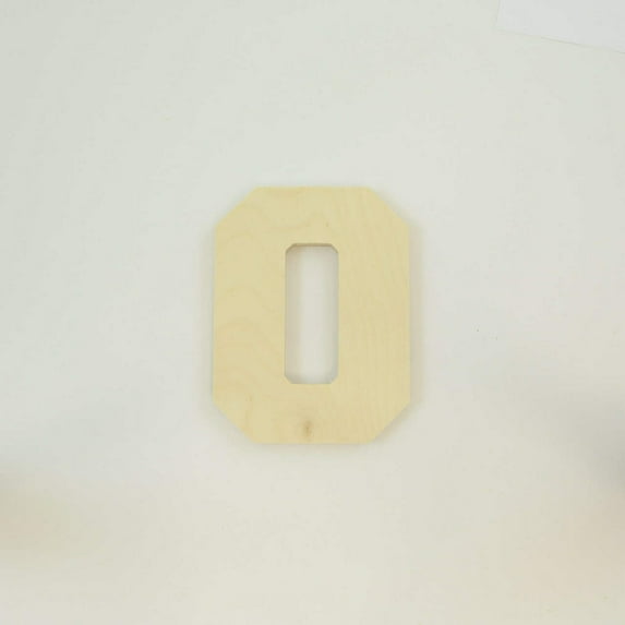 Package of 1, 10 Inch X 3/4" Thickness Baltic Birch Wood Letter O in ...