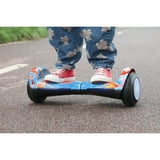 Hot Wheels Hoverboard with Light Up Wheels, Blue and Red, Self Balance ...