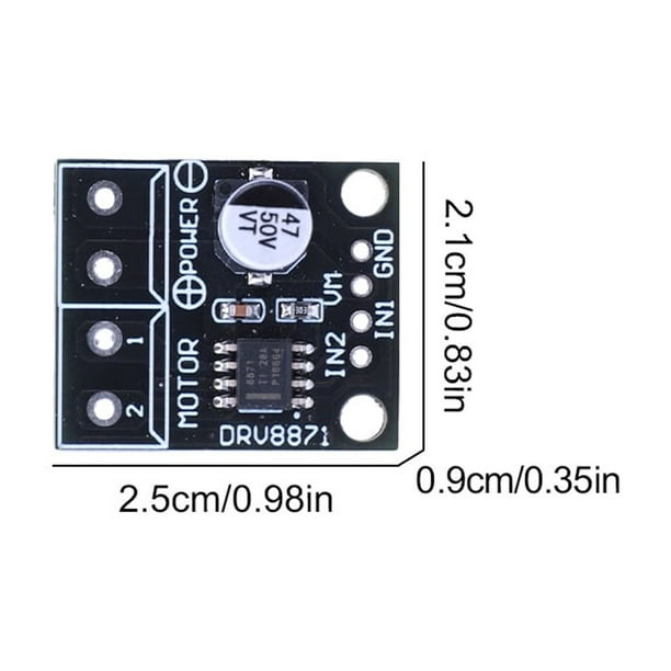 Control PWM de motor de CC cepillado DRV8871 para módulo de accionamiento de puente H 65 V-45 V ...