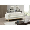 Meridian Furniture Langham Cream Textured Fabric Sofa Couch - Walmart.com