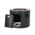 GDF Studio Jasmine Outdoor 40,000 BTU Circular Fire Pit, Brushed Black - Walmart.com