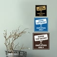 Signs ByLITA Square Super Top Secret, Employees Only Sign (Blue ...