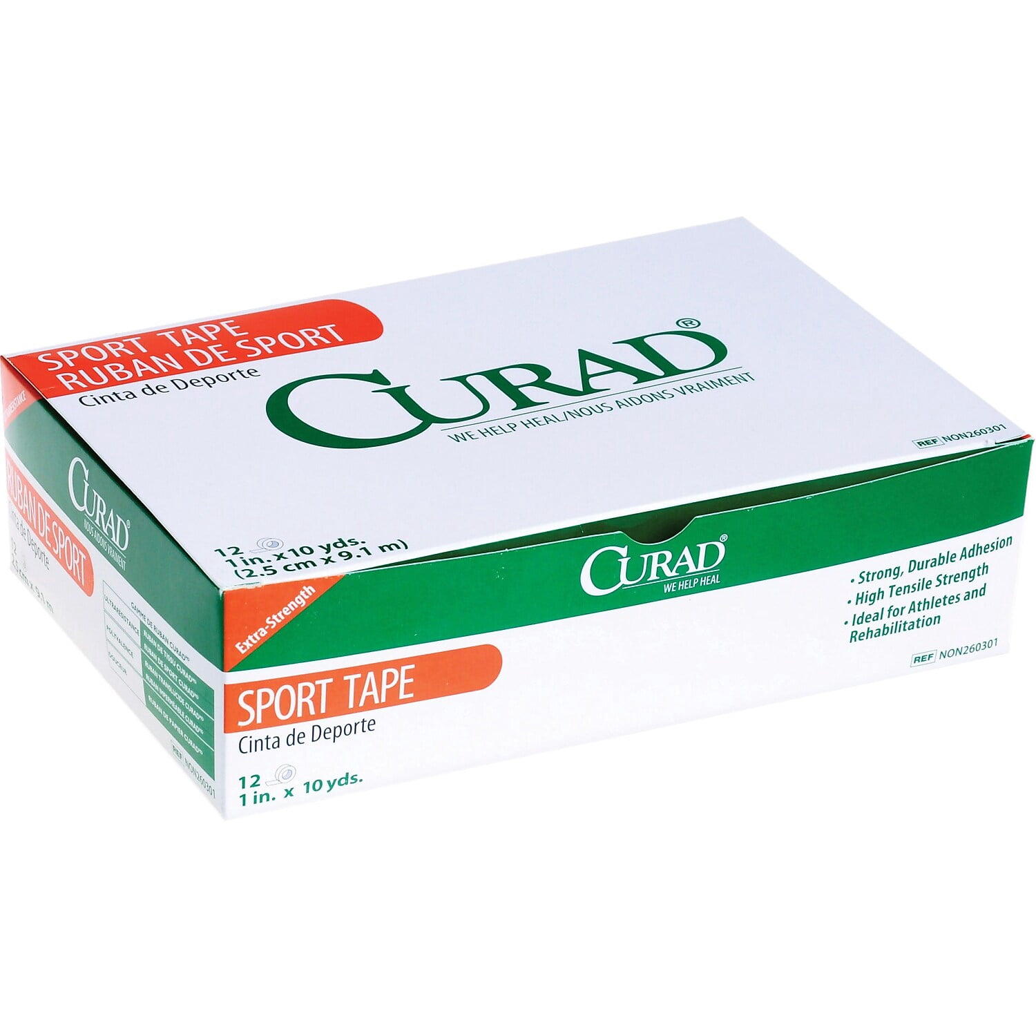 Medline Curad Ortho-porous Sports Adhesive Tapes 10 yds L x 1" W 12 Box ...