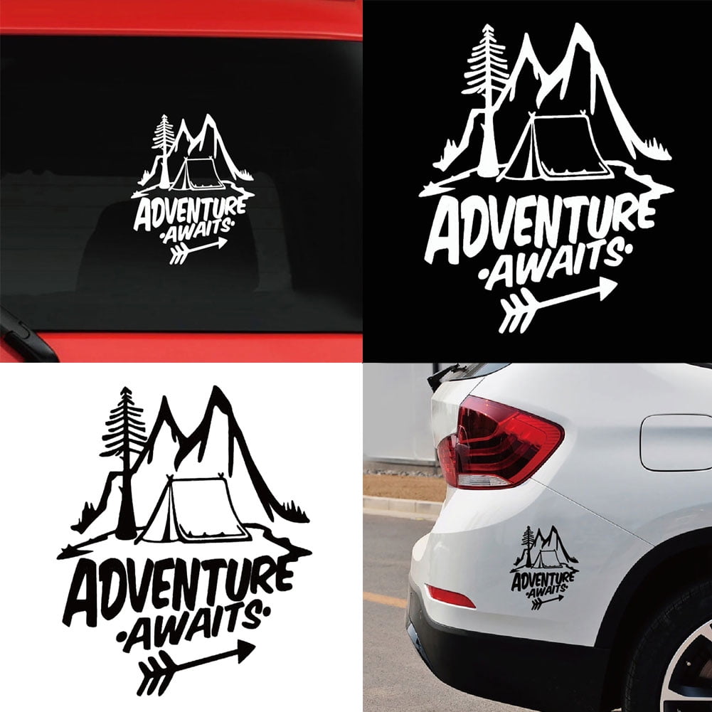 Bluethy Adventure Awaits Tree Tent Mountains Car Vehicle Reflective ...